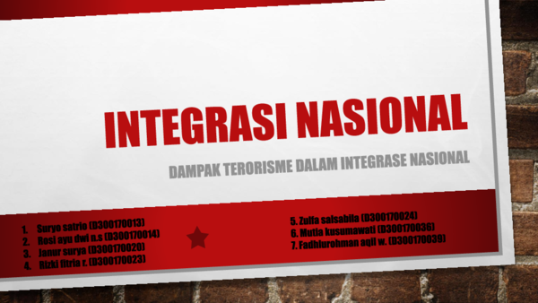 (PPT) Integrasi nasional