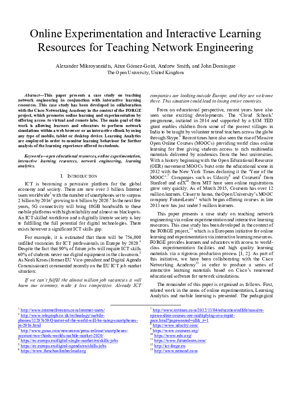 (PDF) Online Experimentation and Interactive Learning Resources for ...