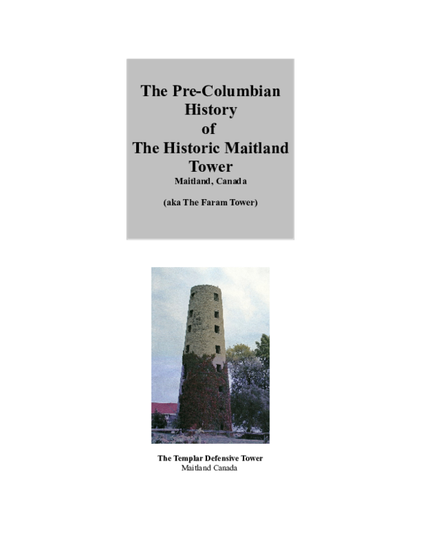 (DOC) The Pre-Columbian History of The Historic Maitland Tower