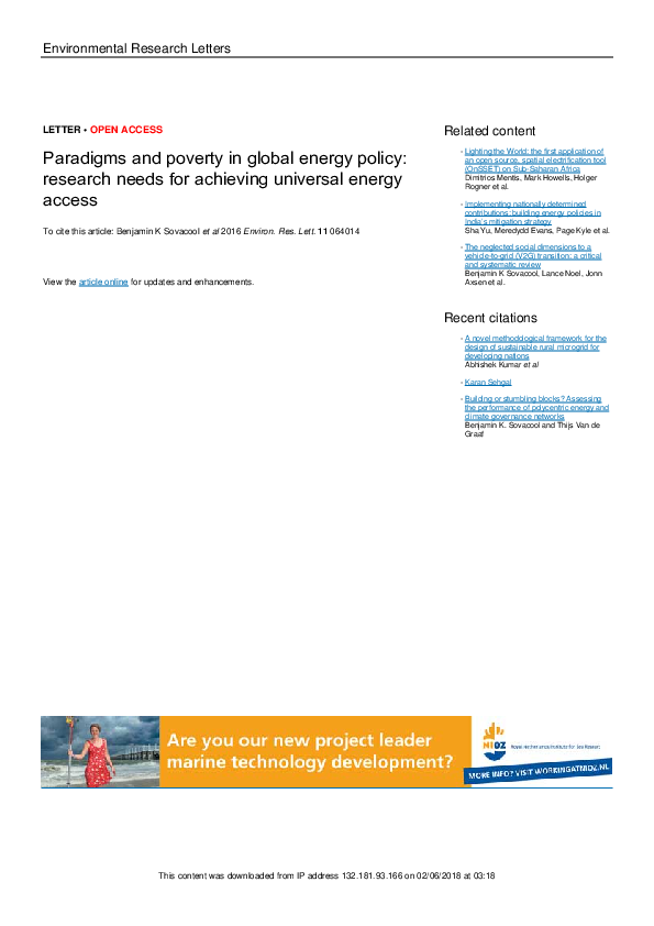(PDF) Environmental Research Letters
