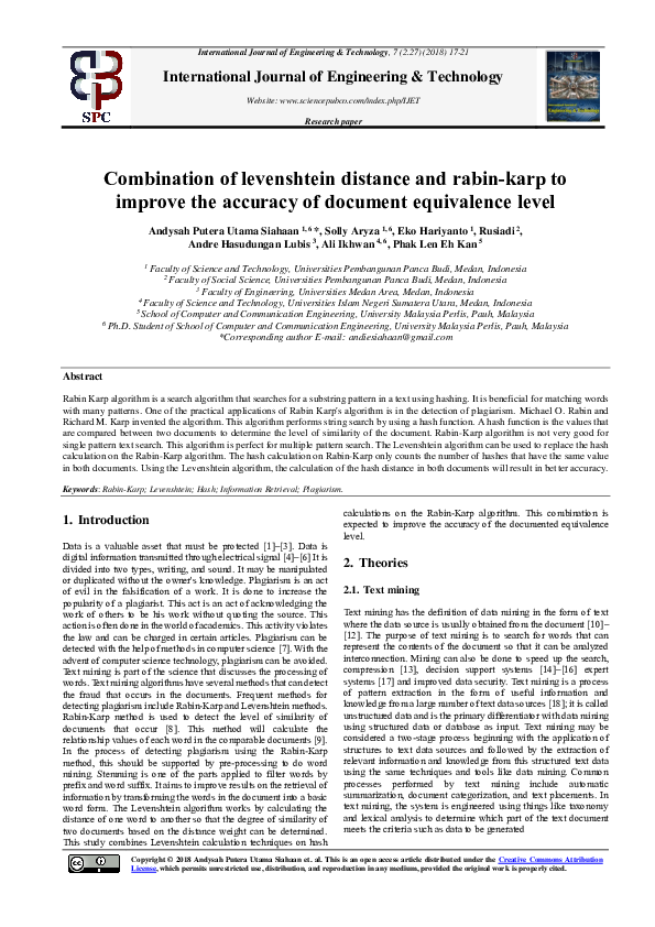 levenshtein distance algorithm