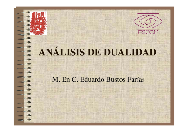(PDF) ANÁLISIS DE DUALIDAD