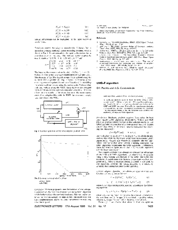 (PDF) LMS+F algorithm | Anthony Constantinides - Academia.edu