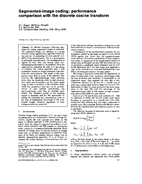 Pdf Segmented Image Coding Performance Comparison With The Discrete 6478