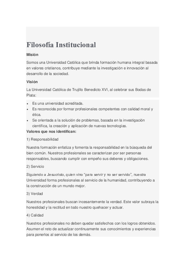 (DOC) Filosofía Institucional