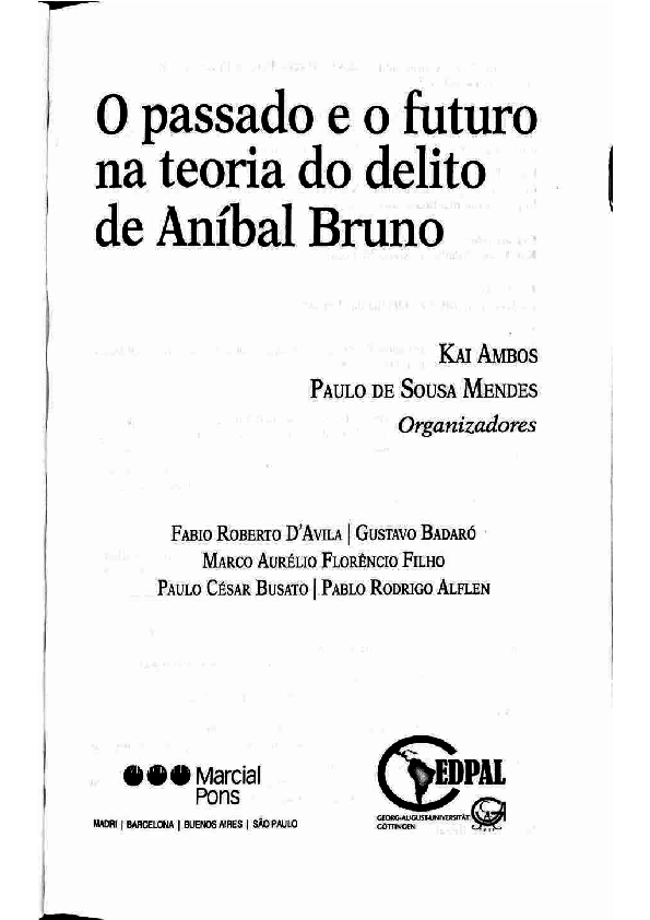 (PDF) Autoria e participação no pensamento de Aníbal Bruno