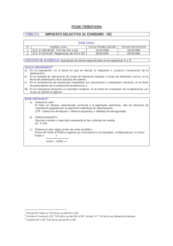 (PDF) Ficha Tributaria - ISC