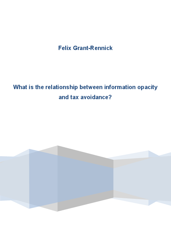 (PDF) What is the relationship between information opacity and tax ...