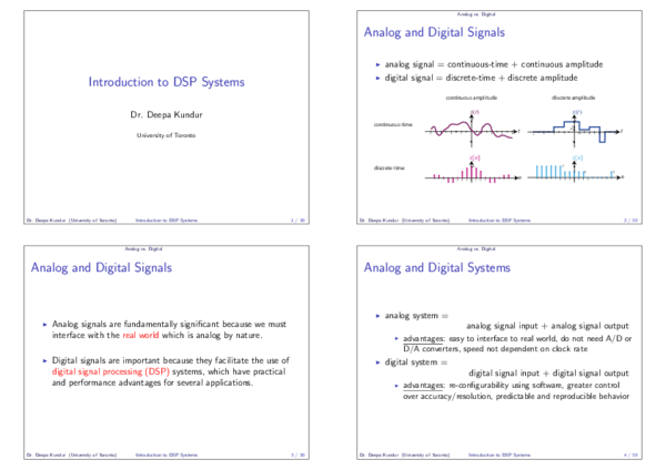 (PDF) Introduction to DSP Systems