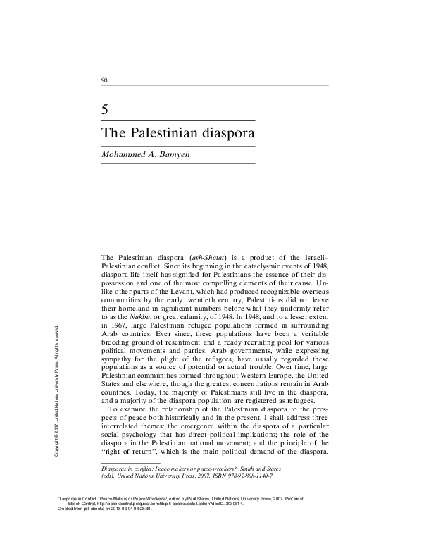 (PDF) The Palestinian diaspora