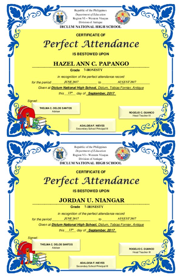 Honesty Award Certificate Of Appreciation For Being Honest at Joan Byrd ...