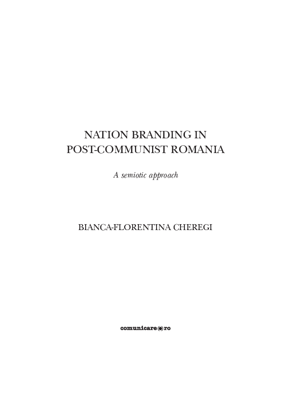 (PDF) Nation Branding in Post-Communist Romania. A Semiotic Approach
