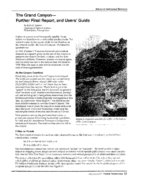 (PDF) The Grand Canyon--Further Final Report, and Users' Guide