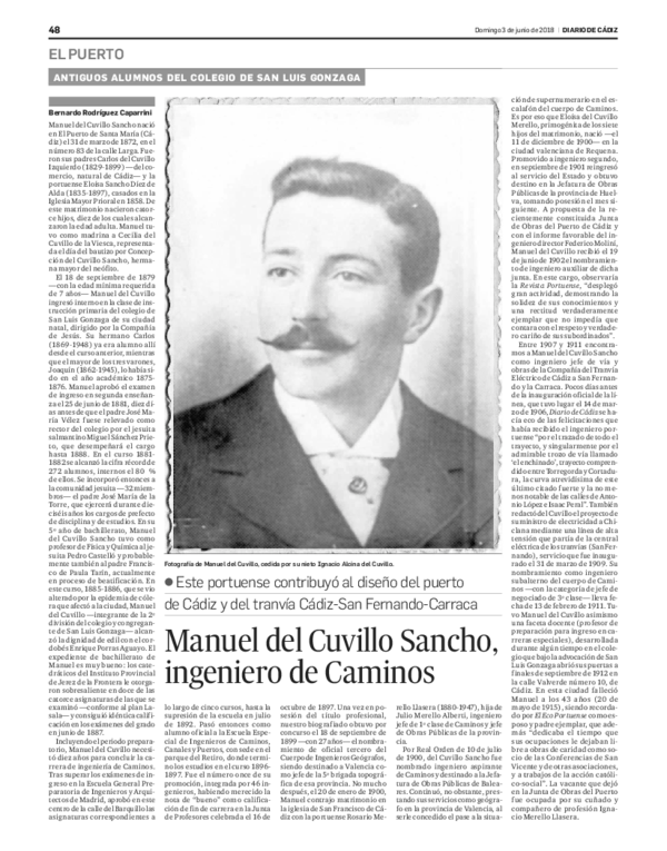 (PDF) Manuel del Cuvillo Sancho, ingeniero de Caminos