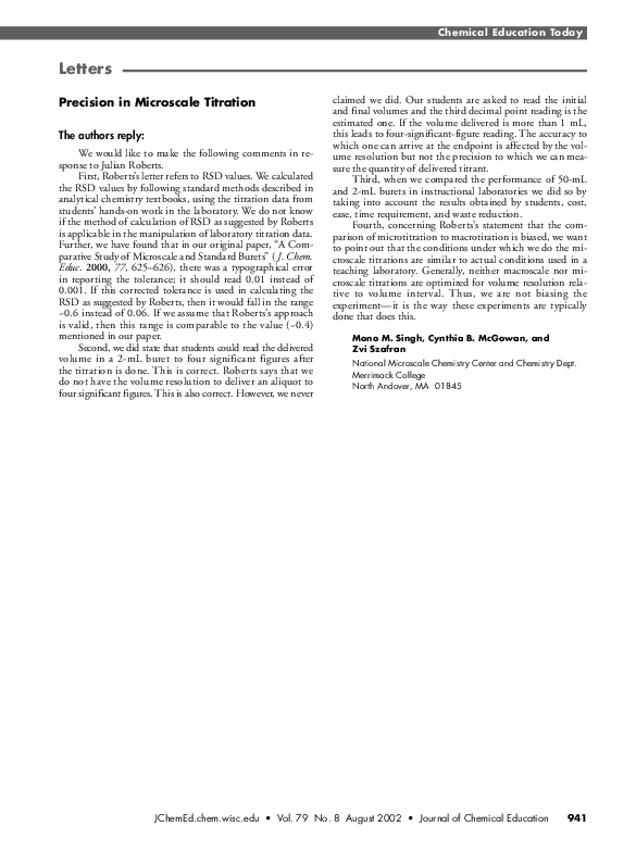 (PDF) Precision in Microscale Titration