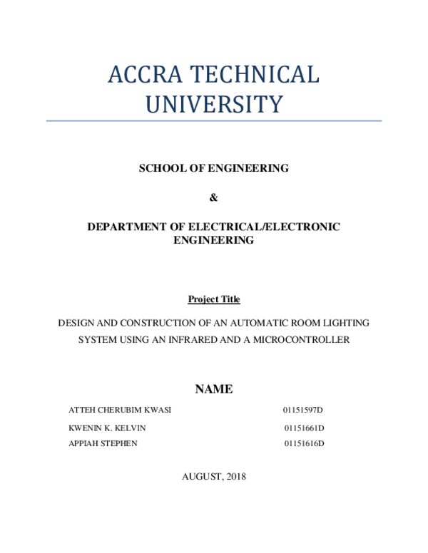 (DOC) SCHOOL OF ENGINEERING & DEPARTMENT OF ELECTRICAL/ELECTRONIC ...