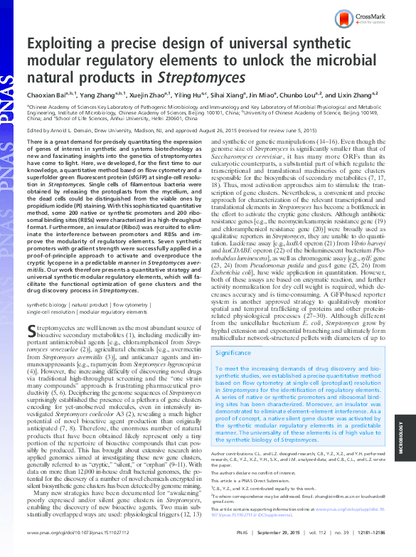 Pdf Exploiting A Precise Design Of Universal Synthetic Modular