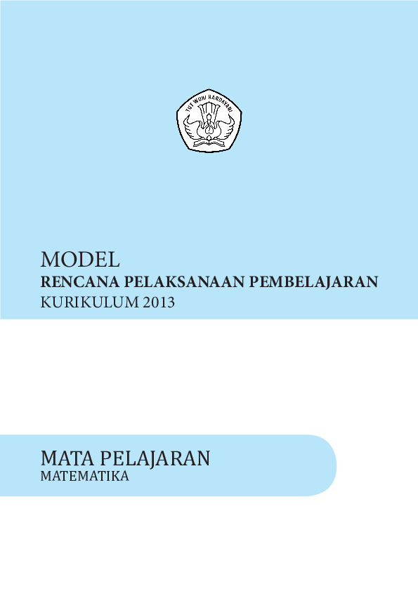 (PDF) MODEL RENCANA PELAKSANAAN PEMBELAJARAN KURIKULUM 2013