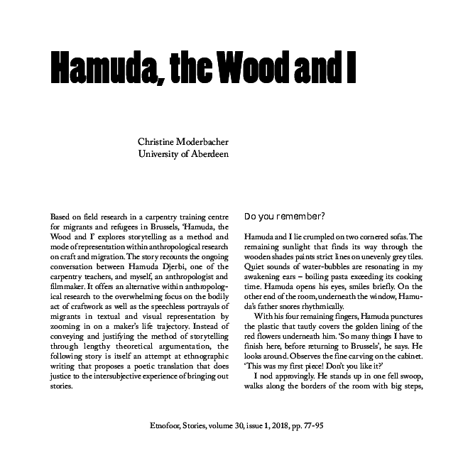 (PDF) Hamuda, the Wood and I