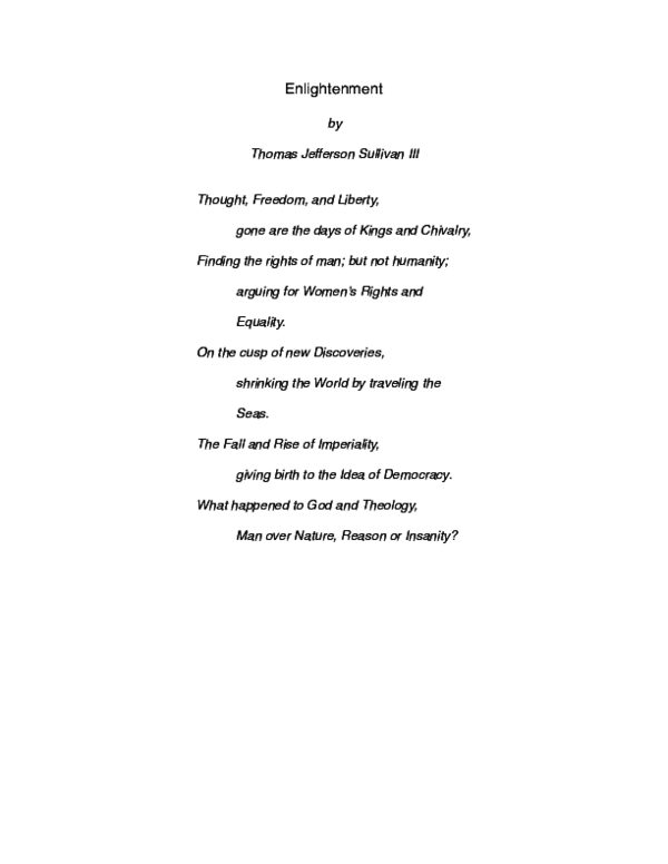 (PDF) Enlightenment Poem