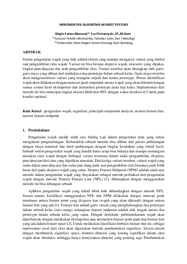 Doc Implementasi Algoritma Nearest Feature