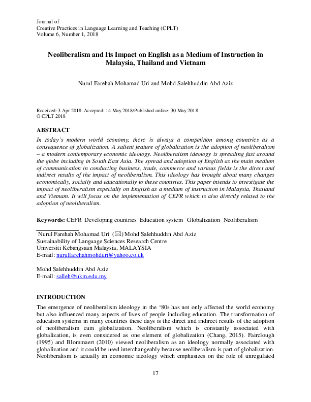 implementation of cefr in malaysia