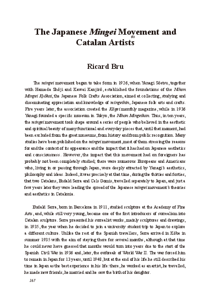 (PDF) The Japanese mingei movement and Catalan artists