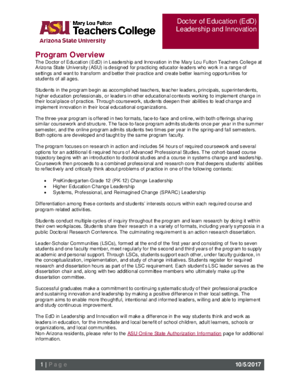 (PDF) Program Overview