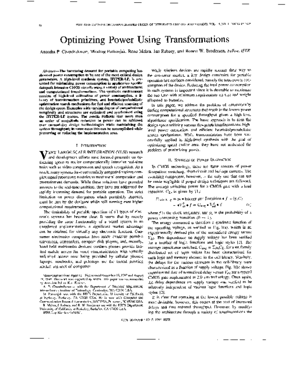 Pdf Optimizing Power Using Transformations