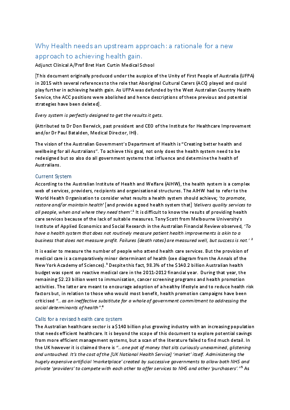 (DOC) Why Health needs an upstream approach