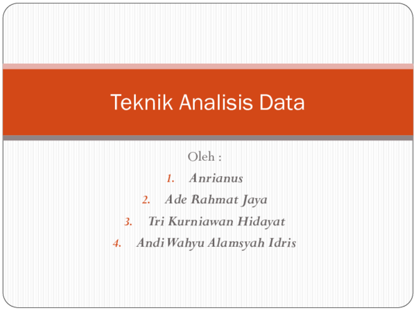 (PPT) Teknik Analisis Data PPT