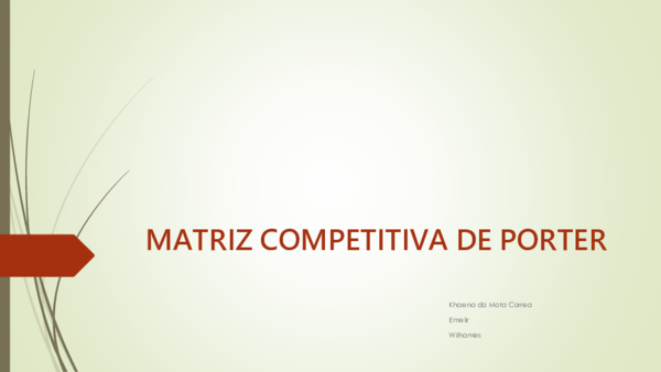 (PPT) Matriz competitiva