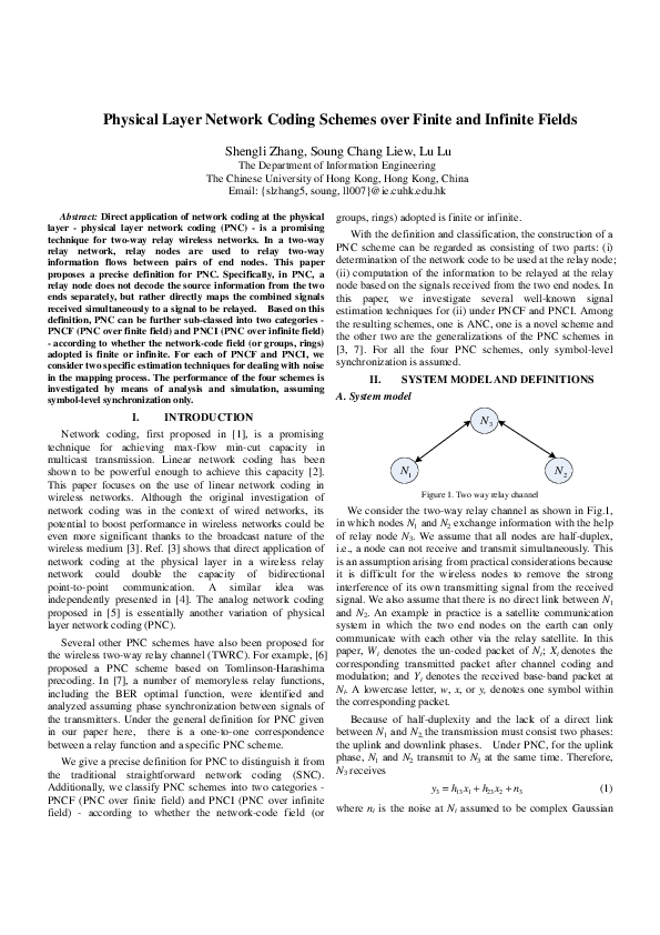 Pdf Physical Layer Network Coding Tutorial Survey And Beyond 8262