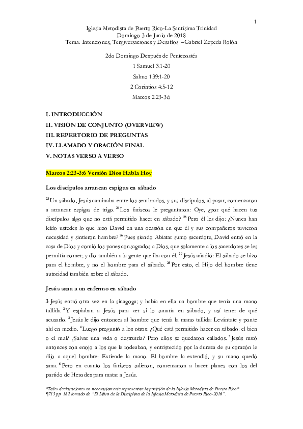 (PDF) MARCOS 2:23-28; 3:1-6 La Autoridad del Hijo del Hombre sobre el ...