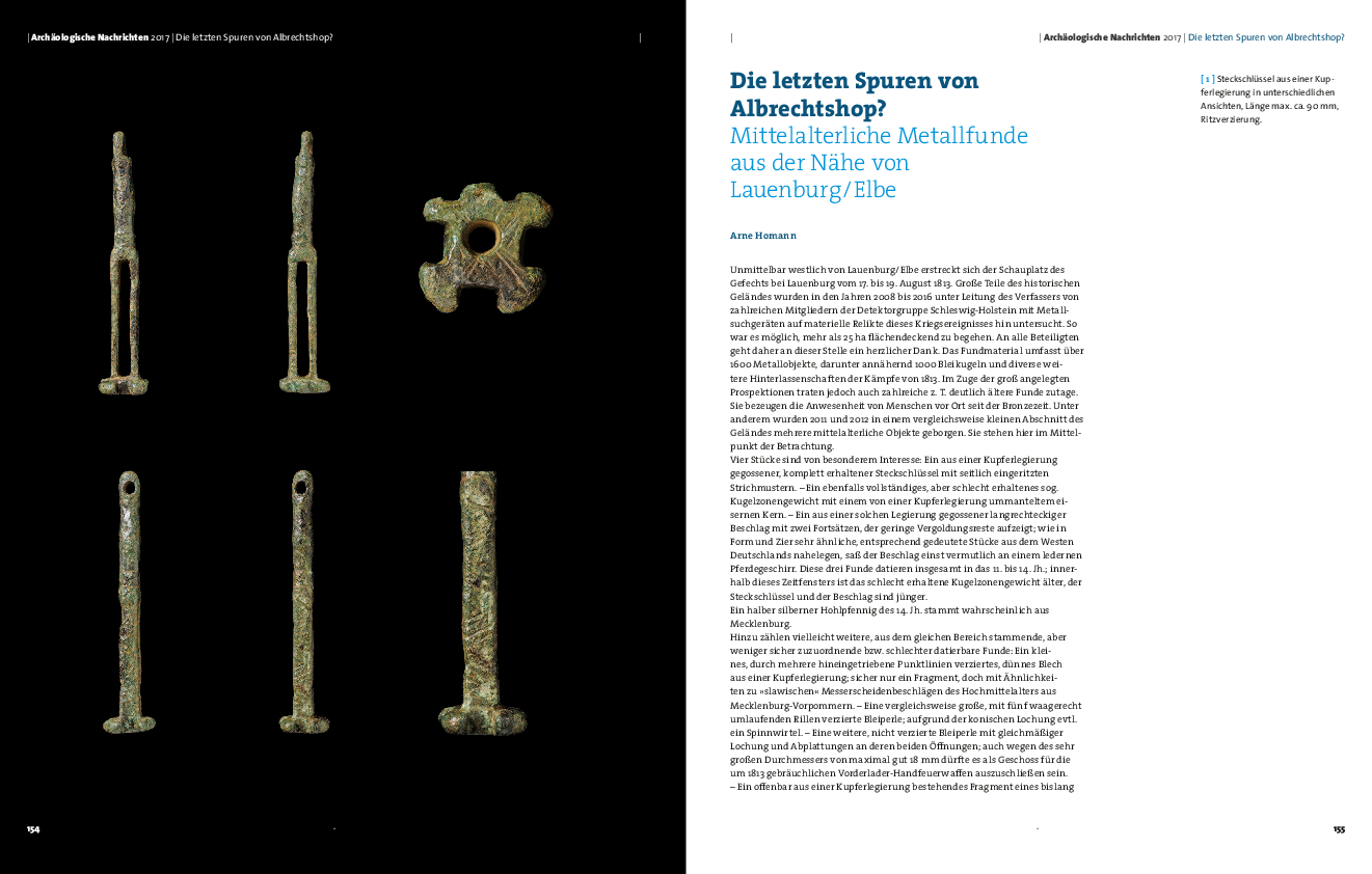 (PDF) Die letzten Spuren von Albrechtshop? Mittelalterliche Metallfunde ...