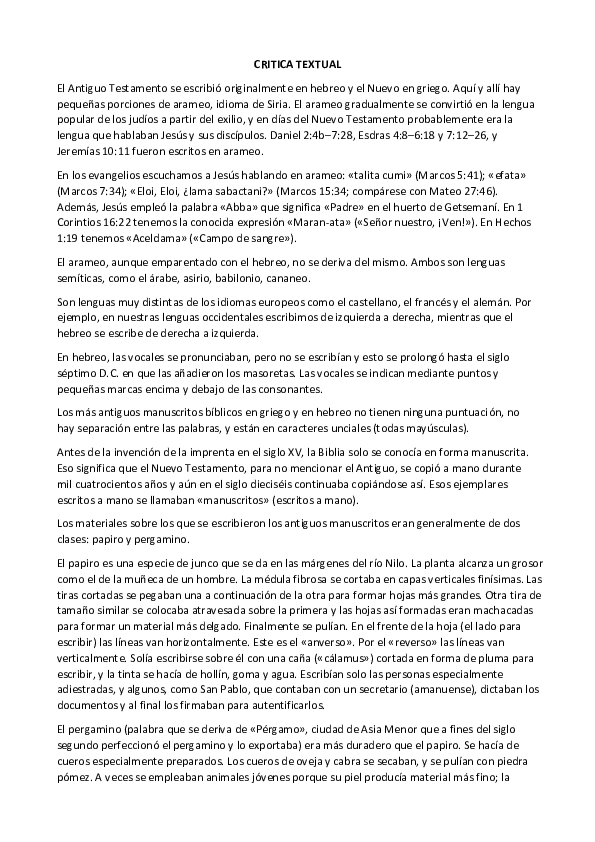 (DOC) CRITICA TEXTUAL