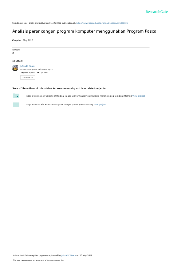 Pdf Pascal Edge Detection On Objects Of Medical Image With Enhancement Multiple Morphological