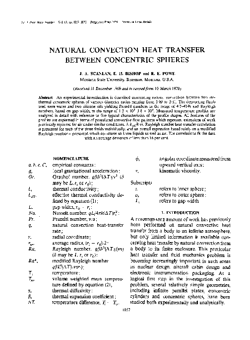 (PDF) NATURAL CONVECTION HEAT TRANSFER BETWEEN CONCENTRIC SPHERES