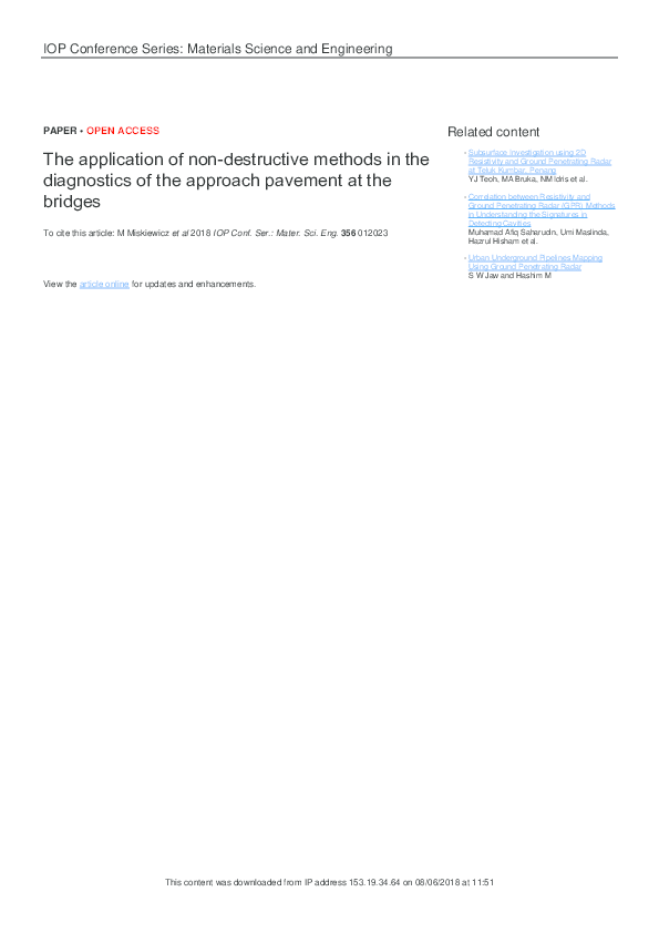 (PDF) The application of non-destructive methods in the diagnostics of ...