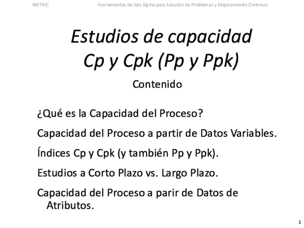 (PDF) Estudios de capacidad Cp y Cpk (Pp y Ppk