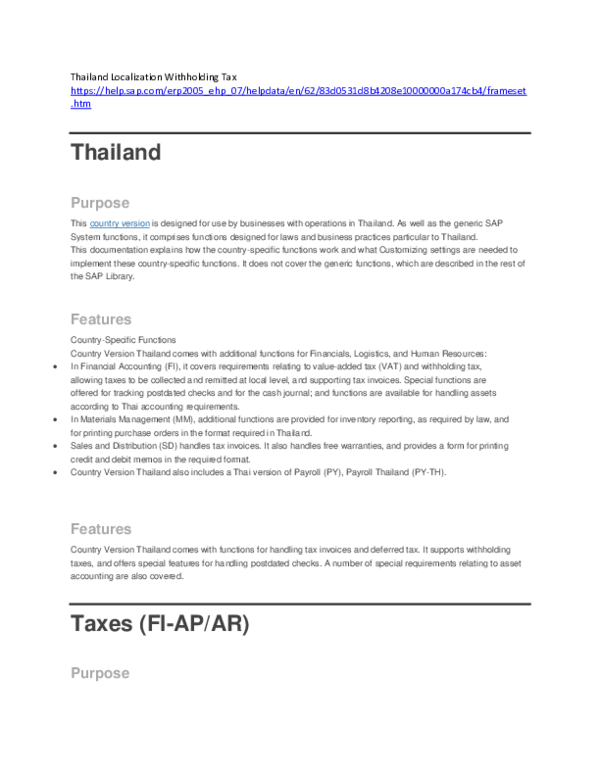 (DOC) Thailand Localization Withholding Tax