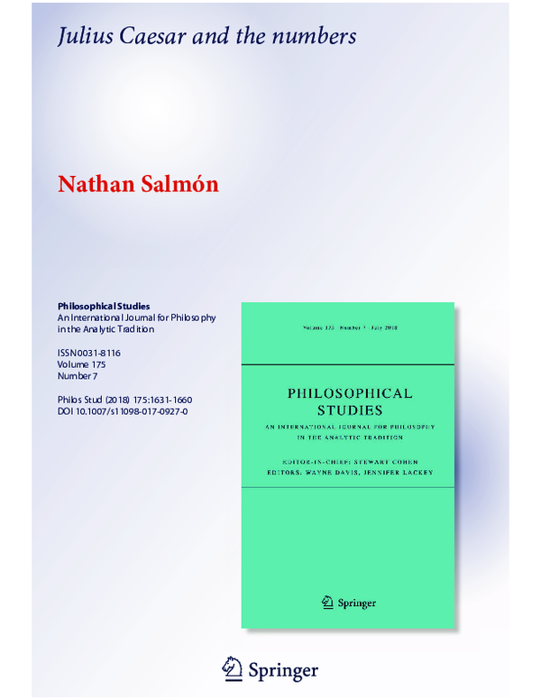 (PDF) Salmon, Nathan - Julius Caesar & the Nos.pdf