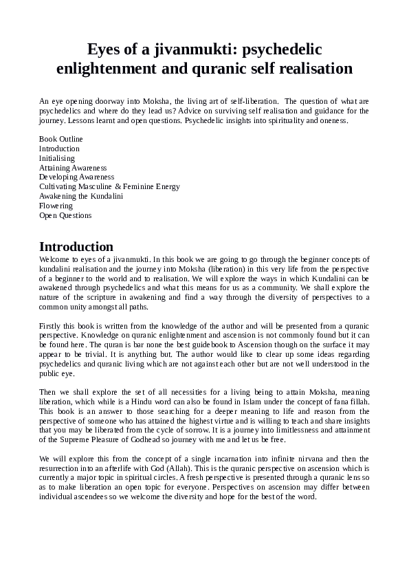 Eyes of a jivanmukti: psychedelic enlightenment and quranic self ...