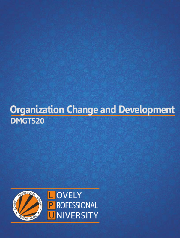 (PDF) Organization Change and Development DMGT520