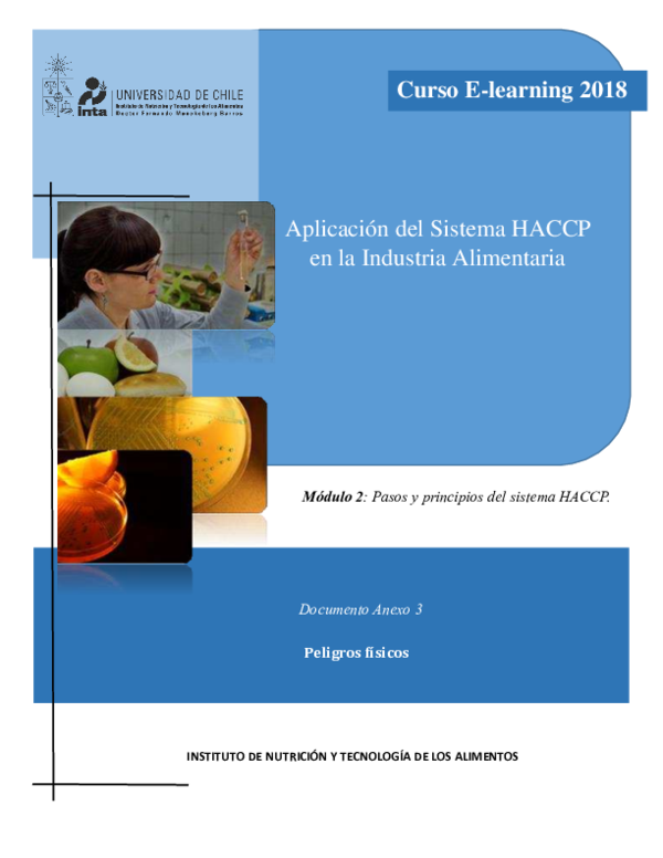(PDF) Módulo 2: Pasos y principios del sistema HACCP. Peligros físicos