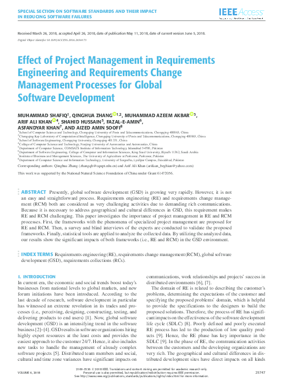 (PDF) SPECIAL SECTION ON SOFTWARE STANDARDS AND THEIR IMPACT IN ...