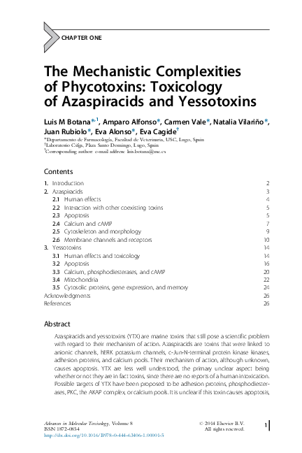 (PDF) The Mechanistic Complexities of Phycotoxins: Toxicology of ...