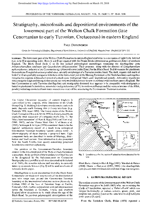 (PDF) Stratigraphy, microfossils and depositional environments of the ...
