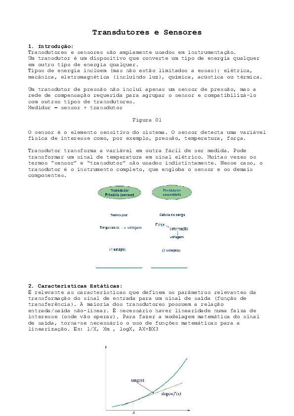 (PDF) Transdutores e Sensores