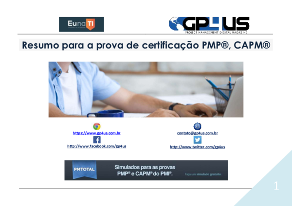(PDF) GP4US - Resumo para a prova de certificação PMP®, CAPM